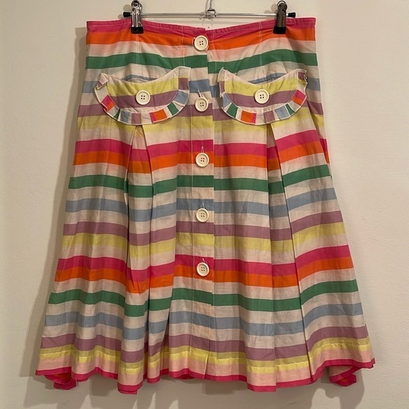 Sonia Rykiel | Skirts | Sonia Sonya Rykiel Colorful Stripe Button Down ...